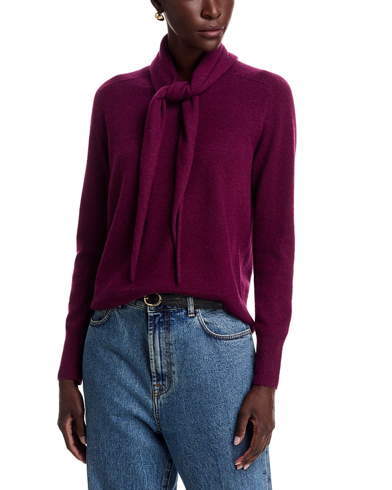 BLOOMINGDALE'S C By Bloomingdale's Cashmere Sweater with Tie Neck
